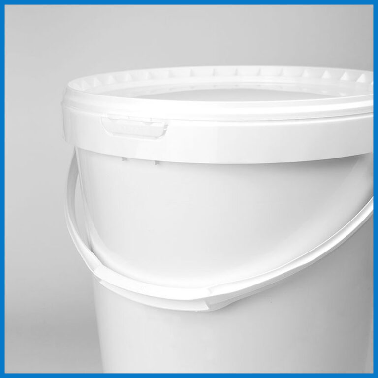 21 Litre White Bucket and Tamper Evident Lid | Plastic Handle
